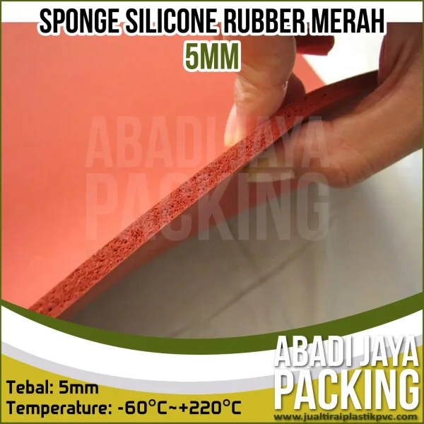 Silicone Sponge Rubber / Spond Silicone Merah Anti Panas 5mm – Abadi ...