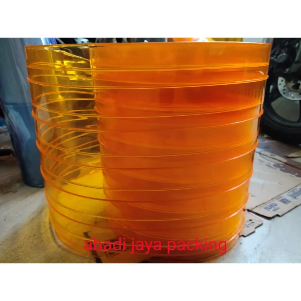 Tirai PVC Curtain Ribbed Yellow 20cm X 2mm X 50M – Abadi Jaya Packing